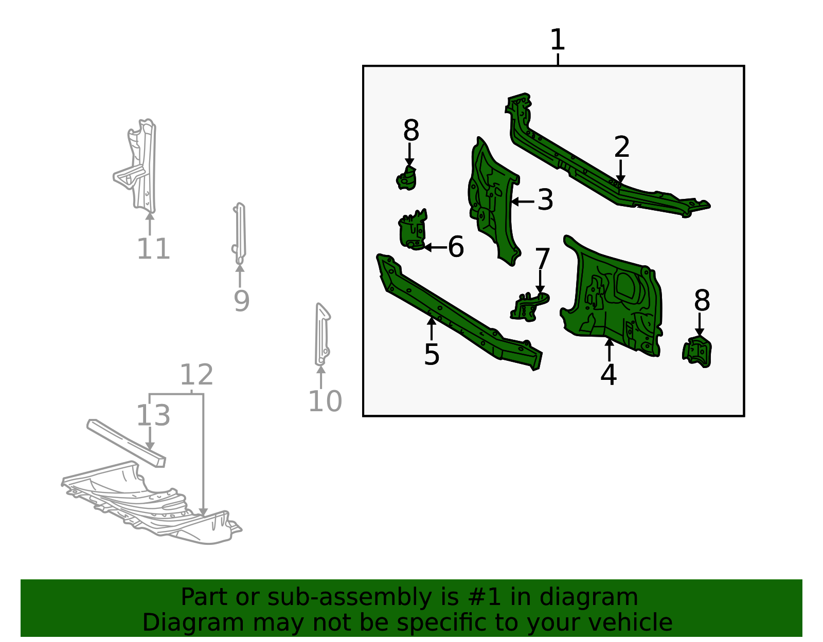 2005-2007 Toyota Sequoia Radiator Support 53201-0C040 | OEM Parts Online