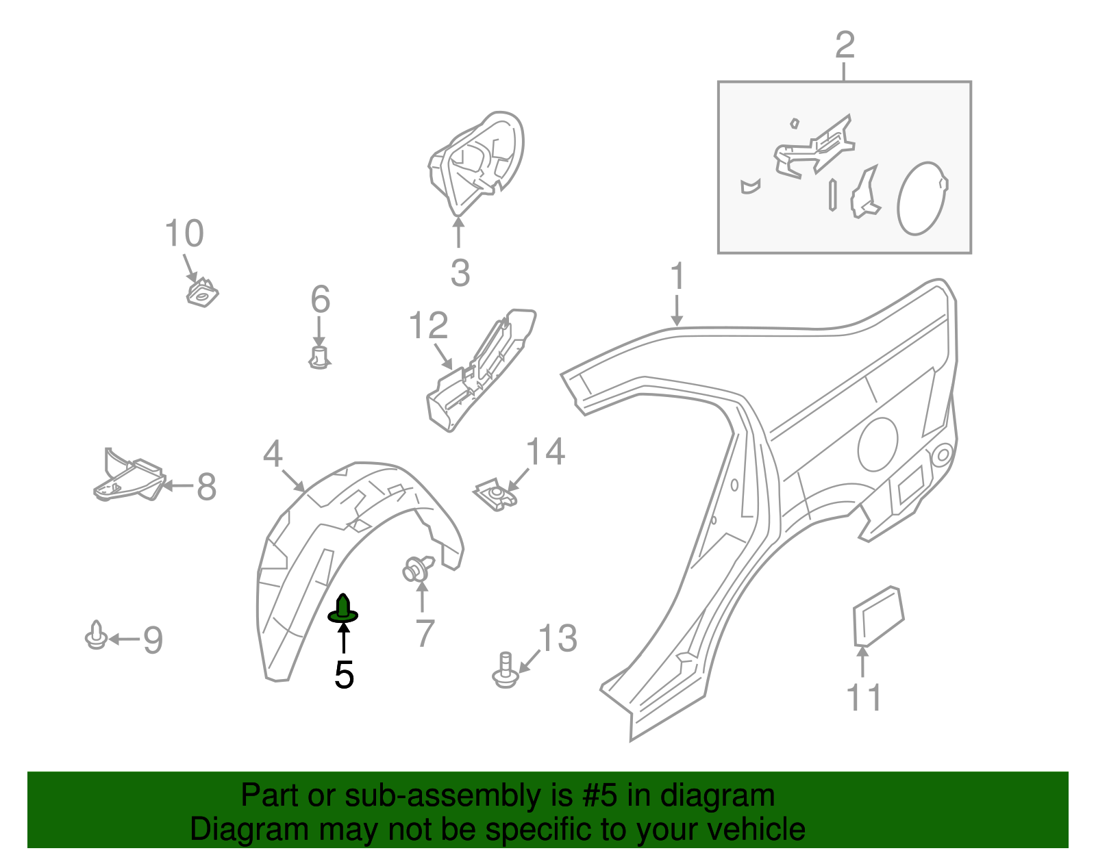 W701259-S300 - Fender Liner Retainer Clip - 2002-2021 Ford | Eastgate ...