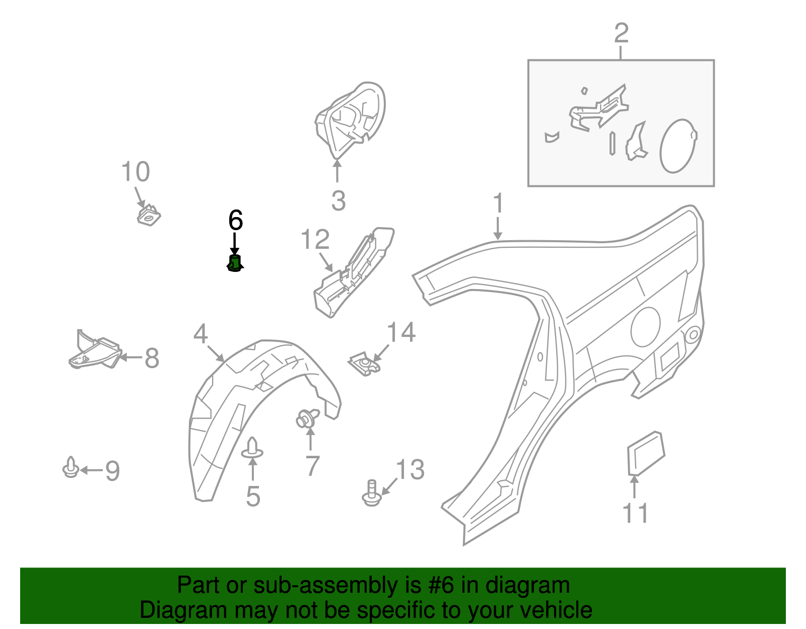 Genuine OEM Ford Part - Splash Shield Grommet W714326-S300 | Genuine ...