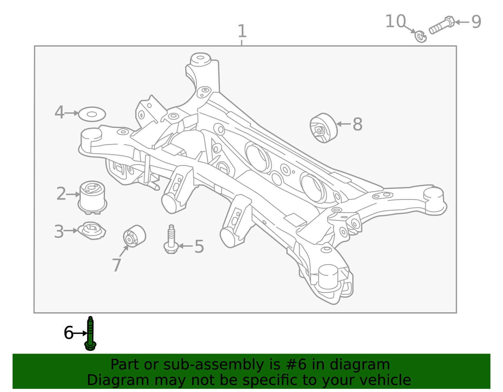 2016-2021 Hyundai Tucson Suspension Cross-Member Assembly Mount Bolt ...