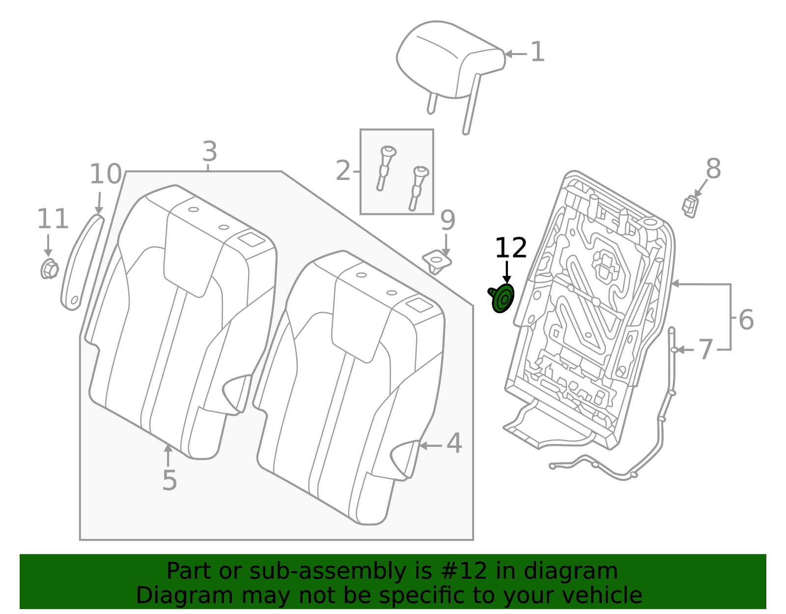 89911-P2000 - Armrest Reinforcement 2021-2024 Kia Sorento | Kia.Parts Store
