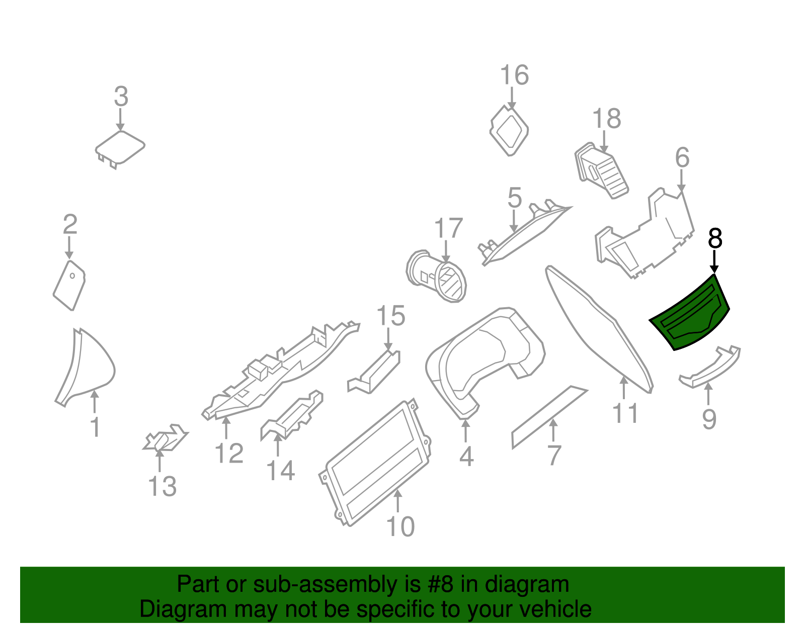 2019-2020 Nissan Pathfinder Switch Panel 68261-9A40A | Sullivan ...