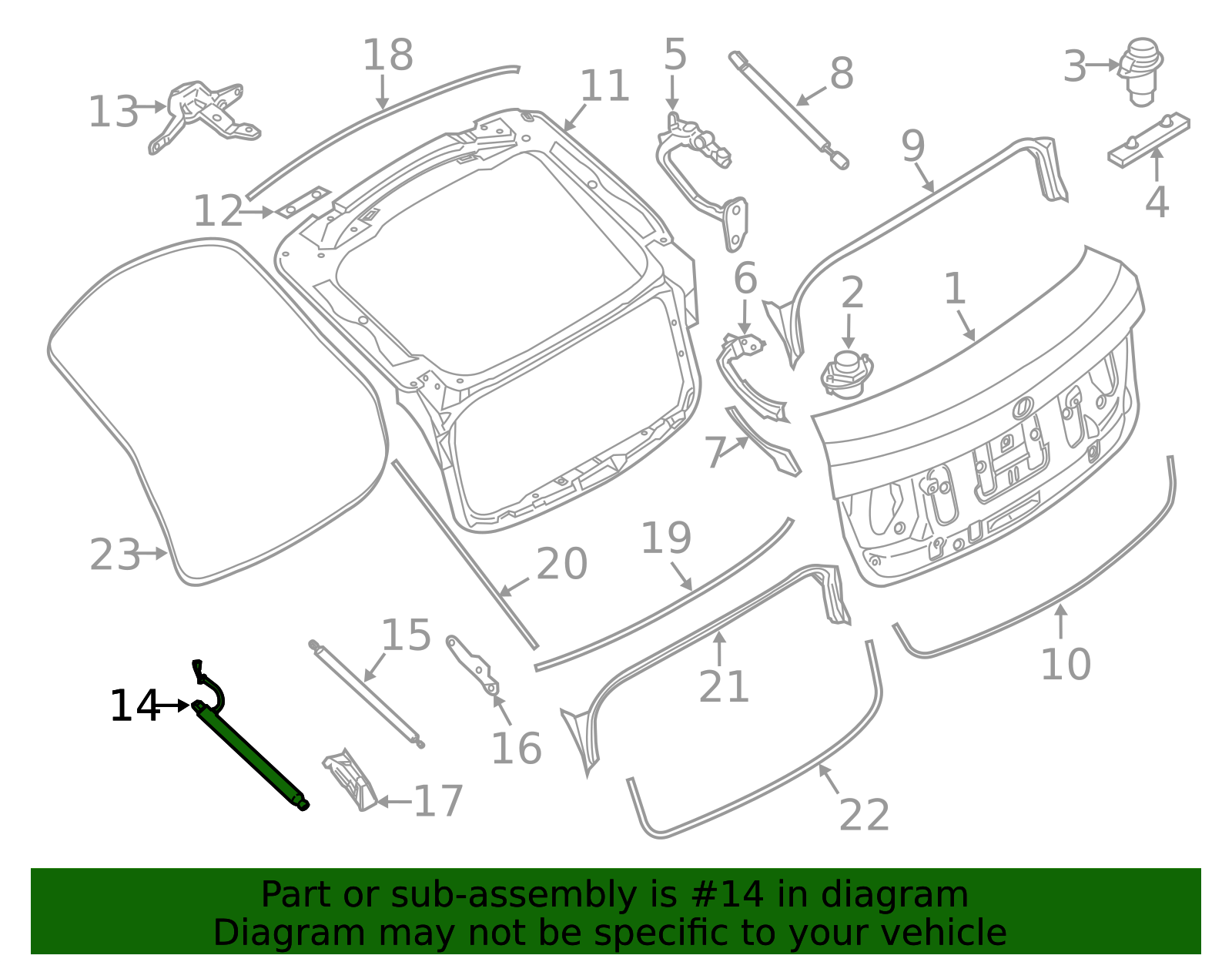 Genuine BMW 51-24-7-201-545 | Lift Cylinder | FREE Shipping on Most ...