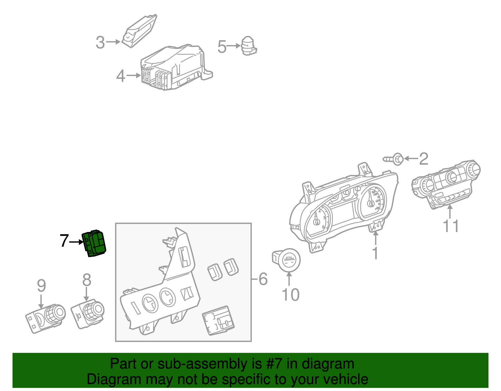23172138 - 2016-2020 GM - Vehicle Stability Control System Switch ...