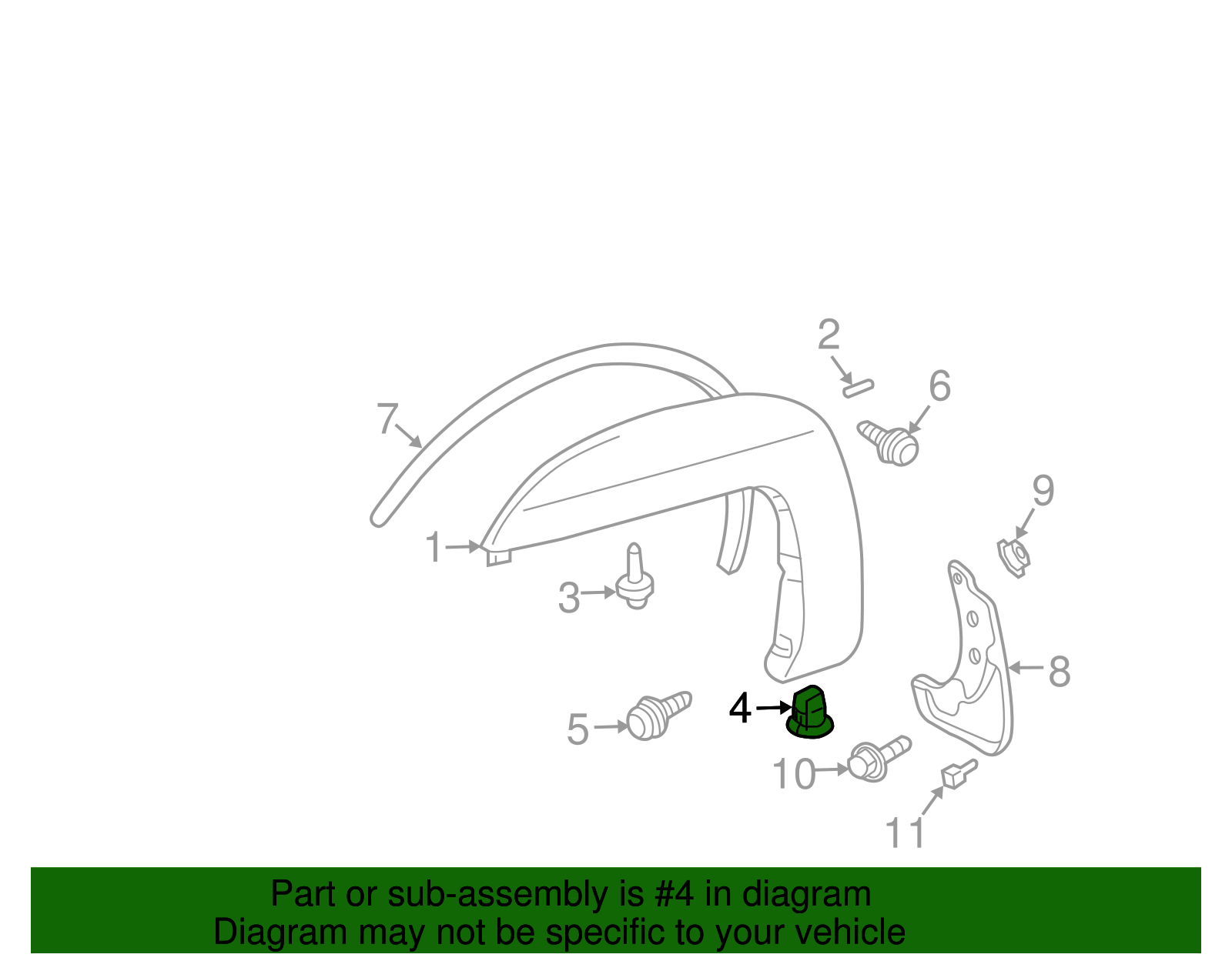 1996-2014 Toyota Flare Grommet 90189-06028 | Toyota Parts Center
