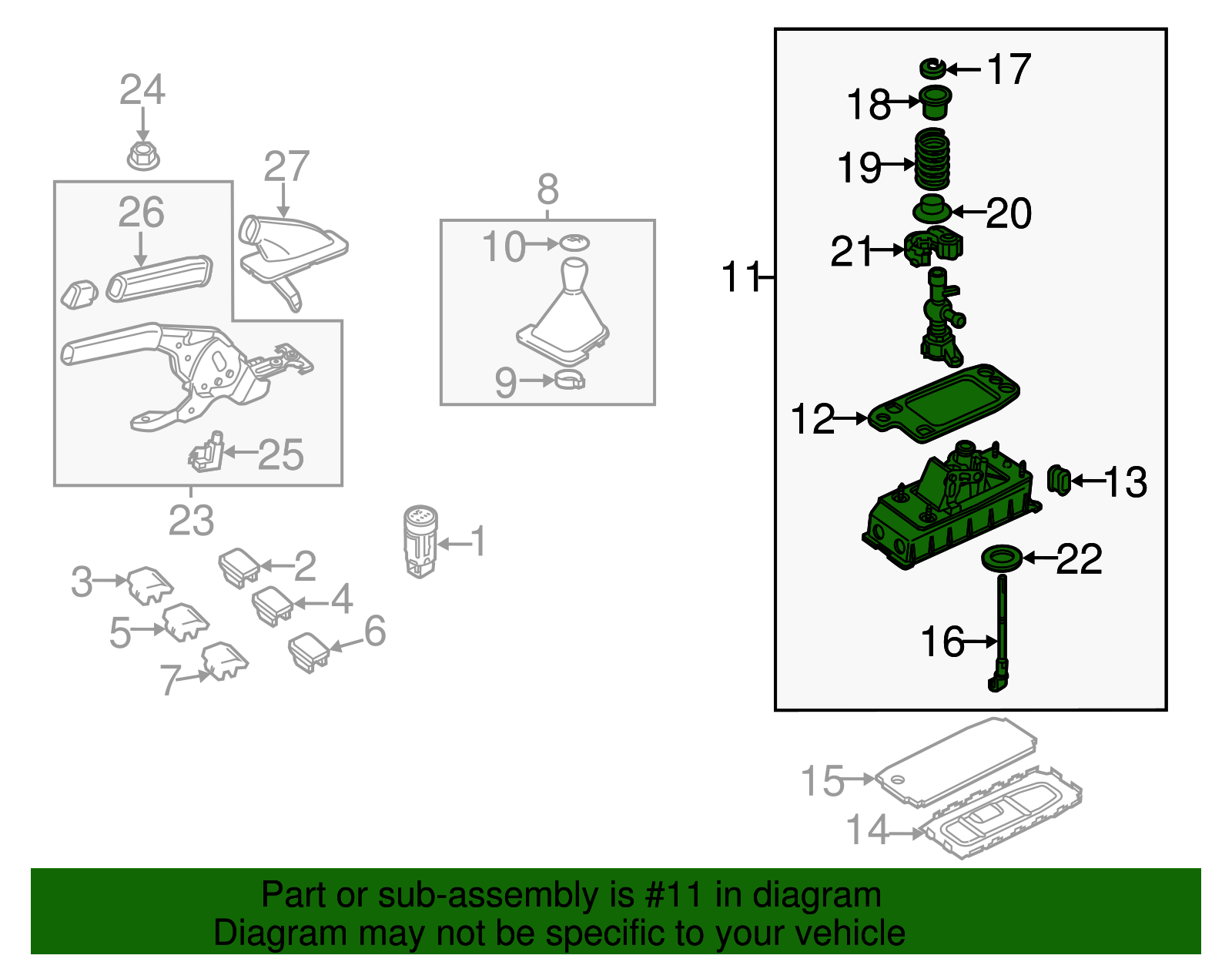 2007-2017 Volkswagen Gear Shift Assembly 1K0-711-050-A | OEM Parts Online