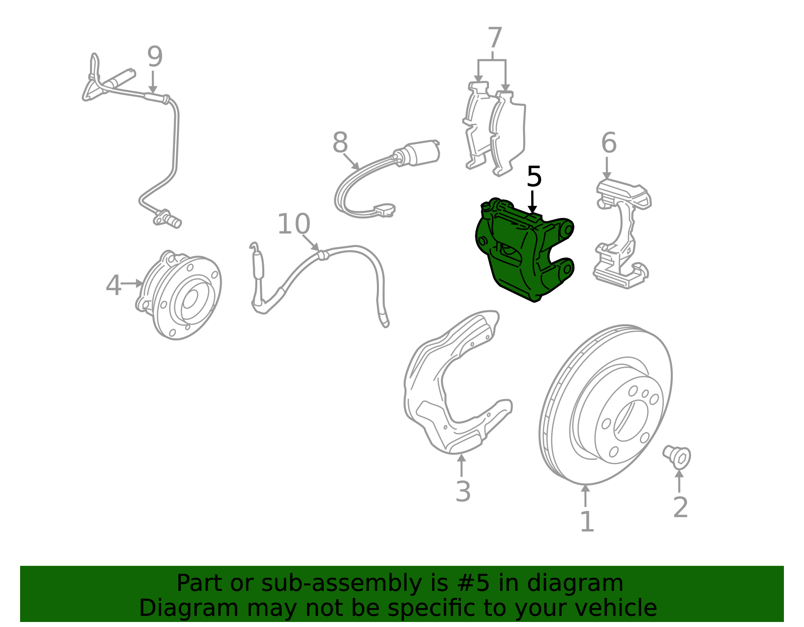 34116778145 - 2008-2015 BMW Disc Brake Caliper (34-11-6-778-145) | BMW ...