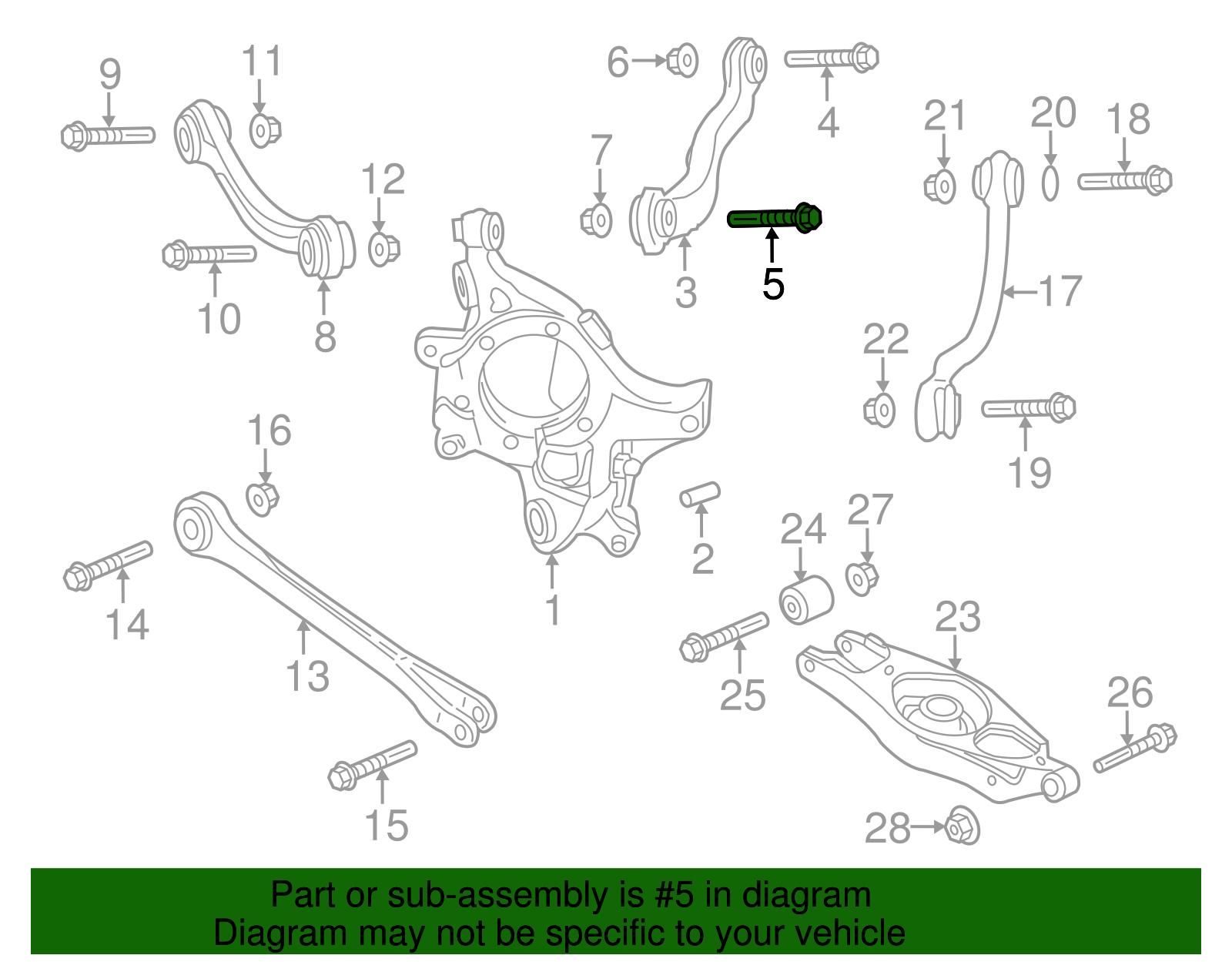 2004-2024 Mopar Rear Lateral Arm Bolt 06507099AA | Mopar Parts Canada