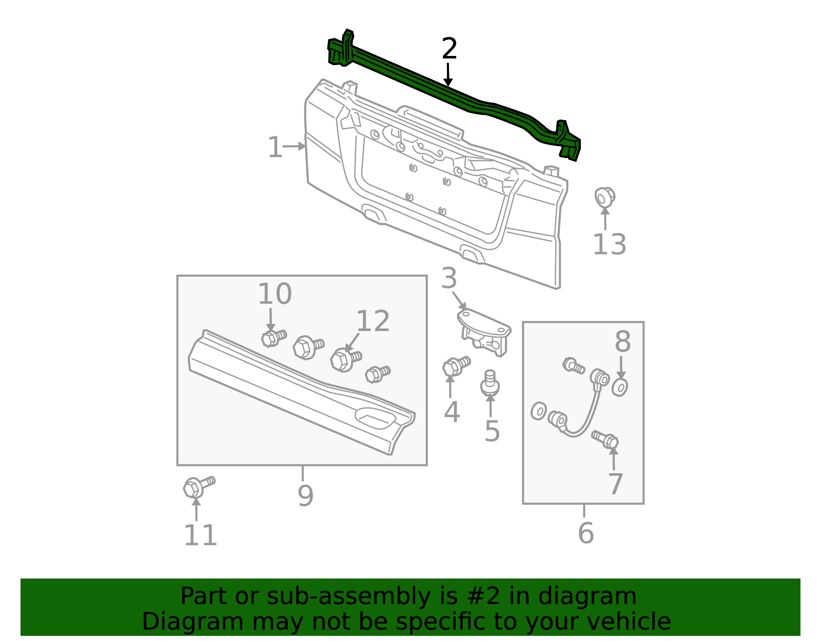 74441-SCV-A01 - High-Quality Tailgate Seal for 2009-2011 Honda Element ...
