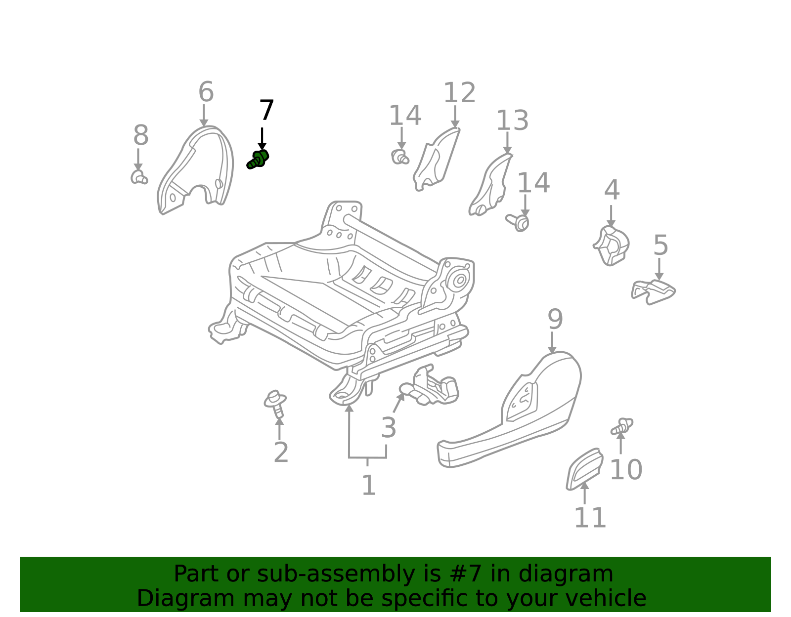 Genuine Official Toyota Seat Back Recliner Adjustment Mechanism Cover ...