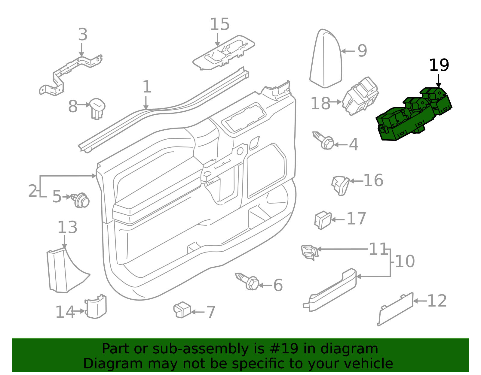 Ford Door Window Switch - Power Window Control - Part #SW-7929 ...