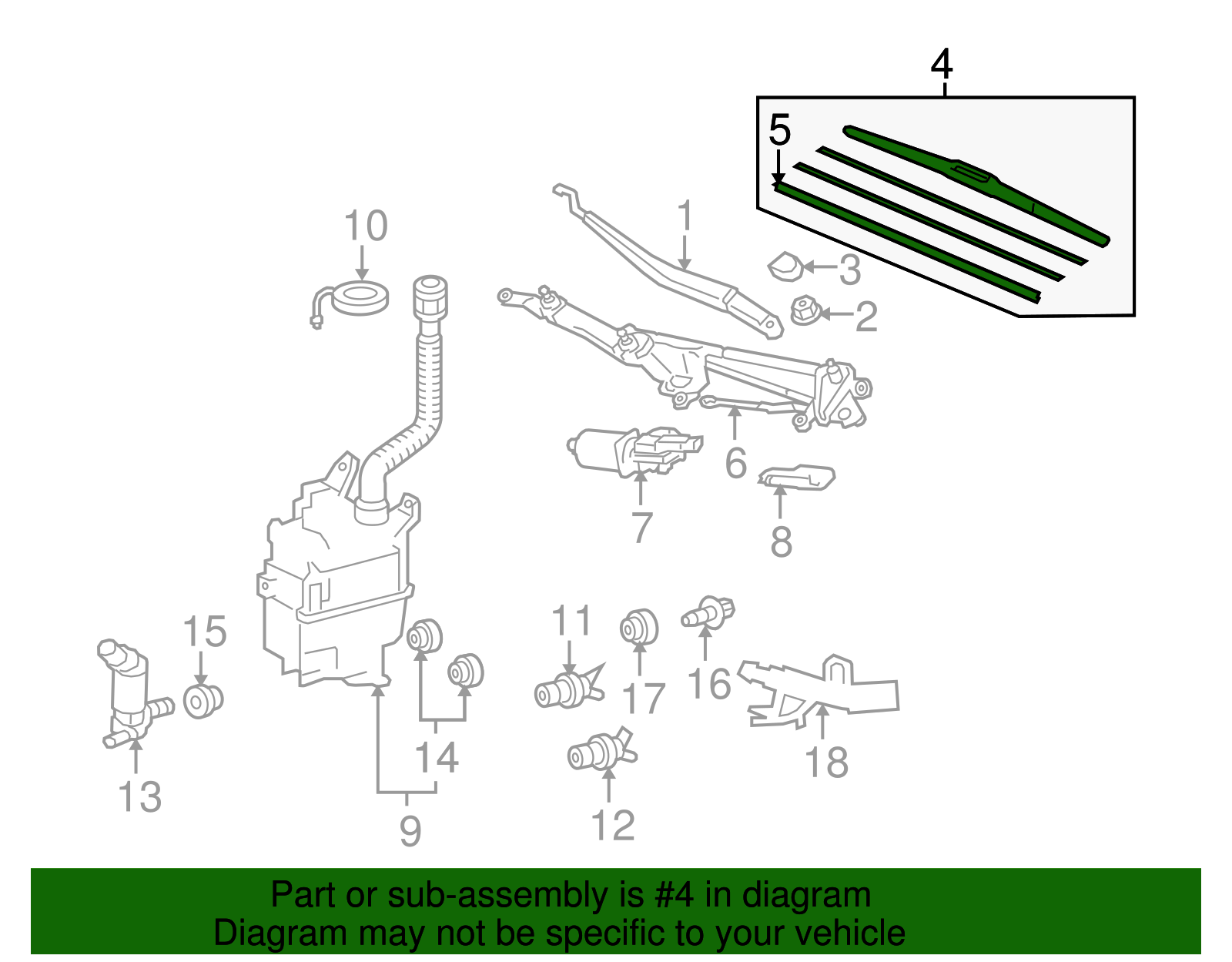 85212-0E020 - 2010-2015 Lexus - Wiper Blade | My L Parts