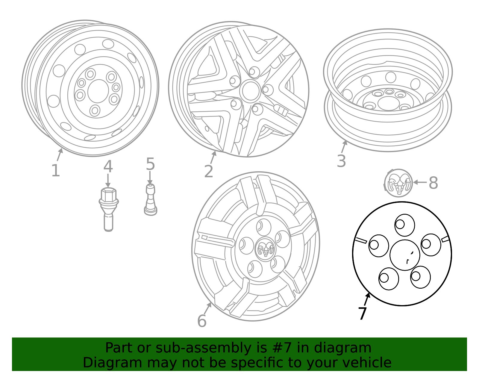 2023-2025 Ram Center Cap 68417597AB | Mopar Parts Canada