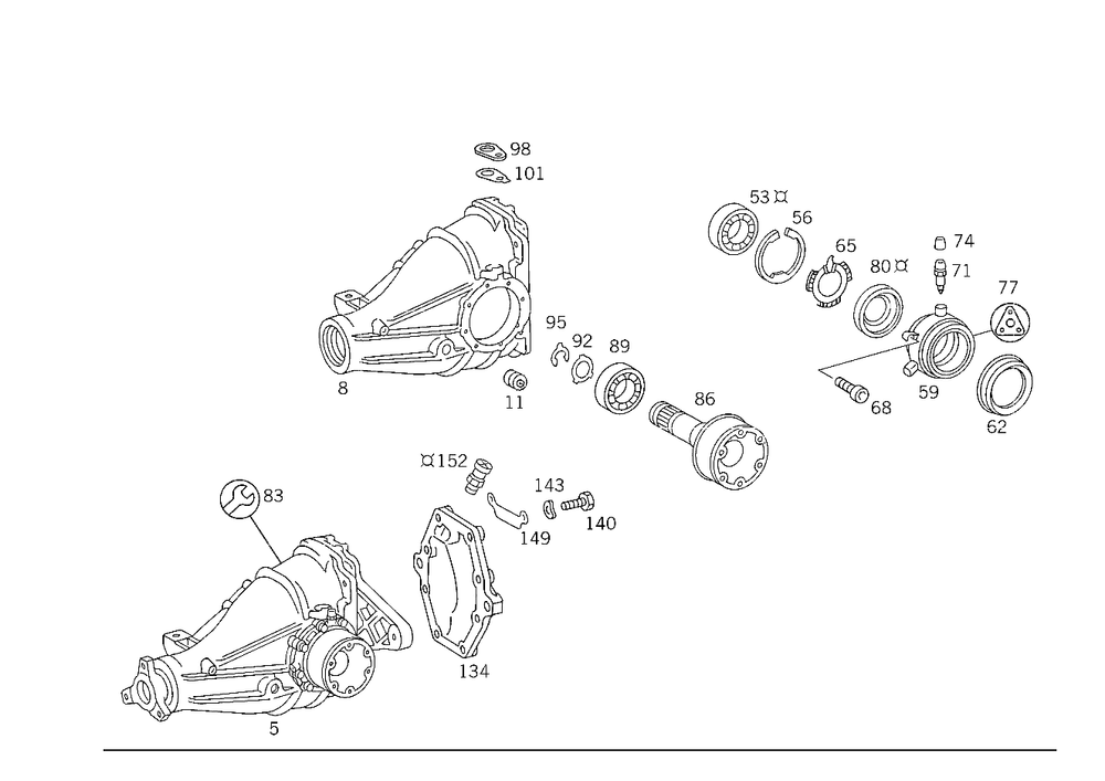 202-350-87-14 - Repair Kit, Ra Diff 1994-2003 Mercedes-Benz | Mercedes ...