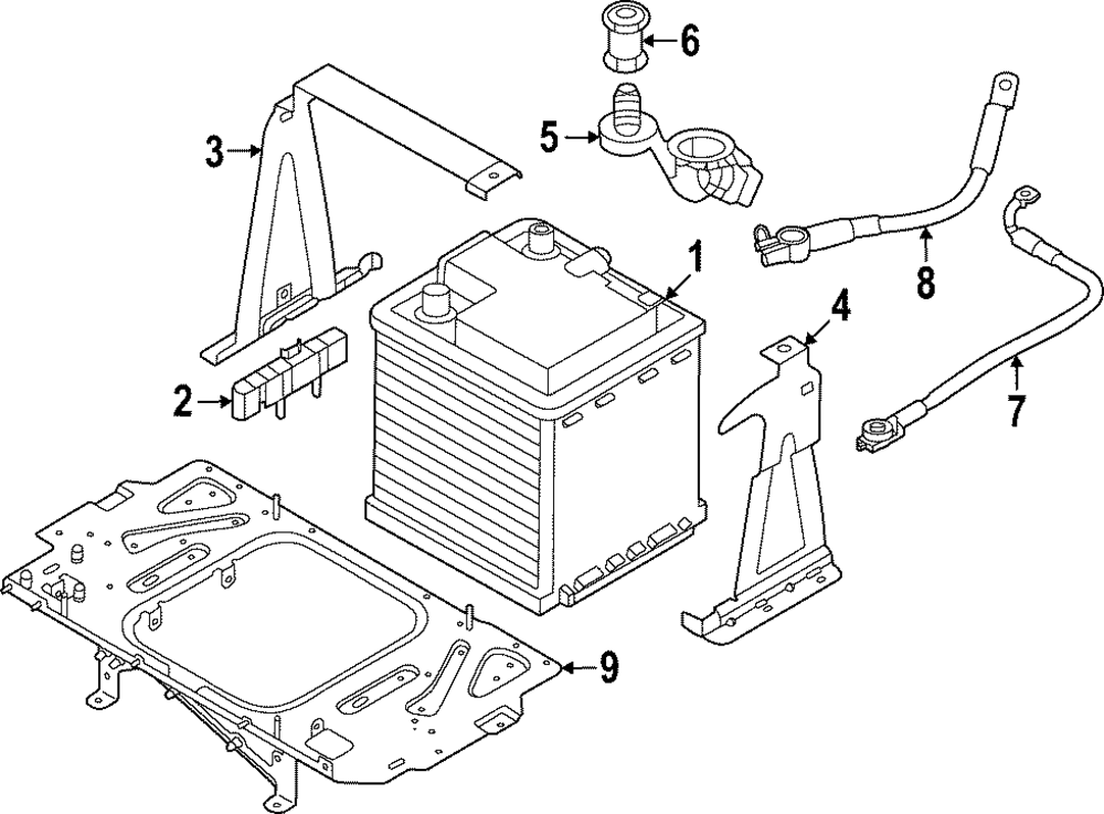 2022-2024 Audi e-tron GT Battery Bracket 9J1-915-344 | TascaParts.com