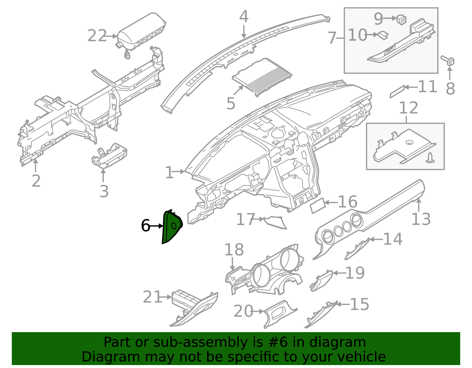 2015-2023 Ford Mustang Side Panel FR3Z-6304481-BA | QuirkParts