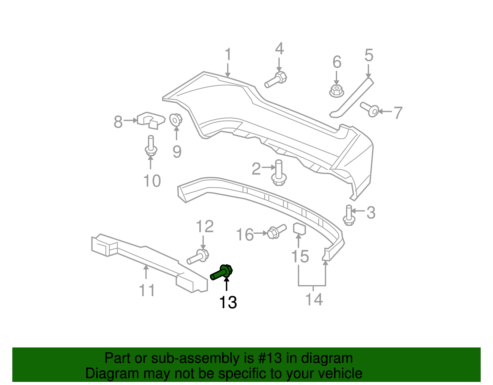 90165-S5B-003 - Reinforcement Bolt 2007-2008 Honda Fit | Honda Parts Online