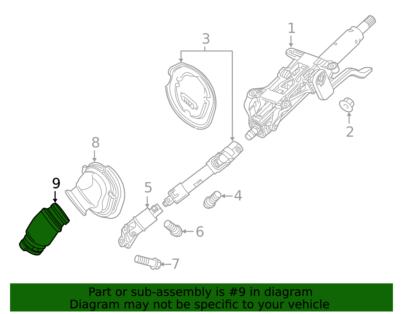 2016-2023 GM Intermediate Steering Shaft Boot 84389436 | QuirkParts