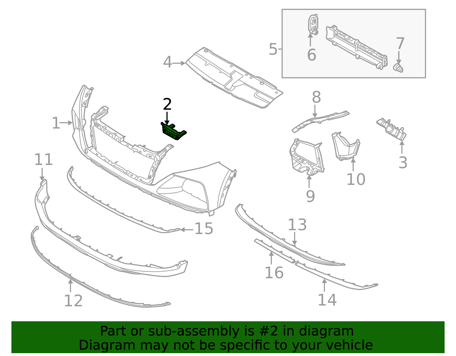 2022-2024 Hyundai Tucson Bumper Cover Bracket 86535-CW000 | OEM Parts ...