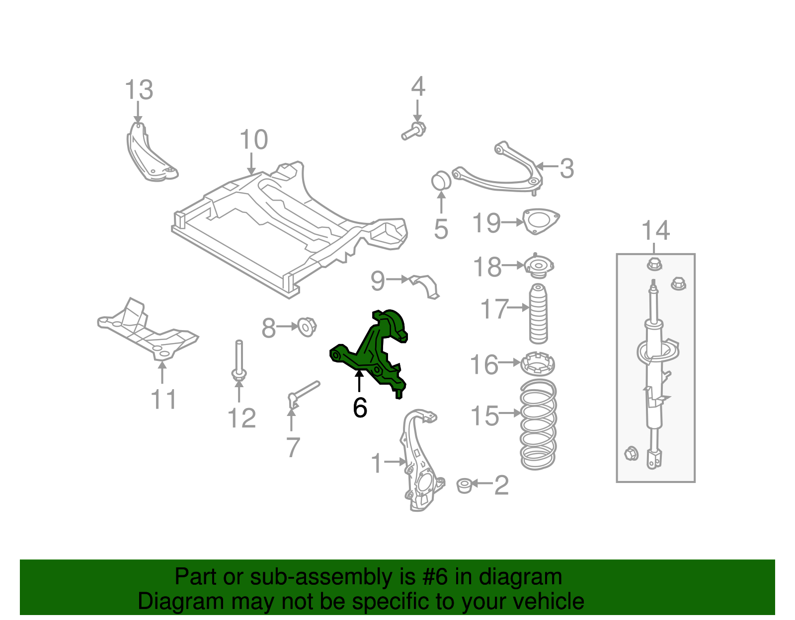 2009-2015 Infiniti Lower Control Arm 54501-JL04B | Faulkner Infiniti of ...