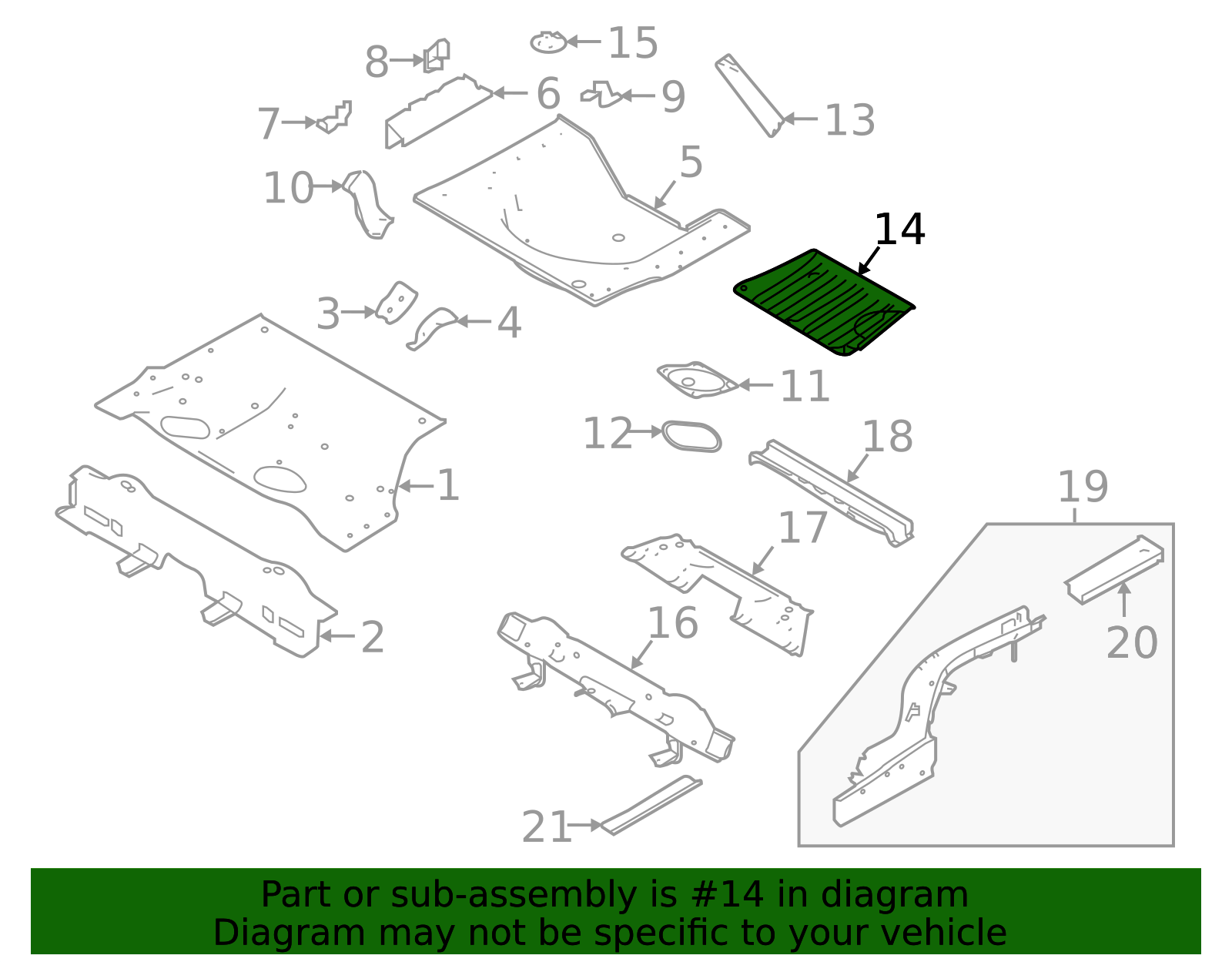 2019-2025 Nissan Under-Body Shield 748A2-6CA0A | Nissan Parts Central