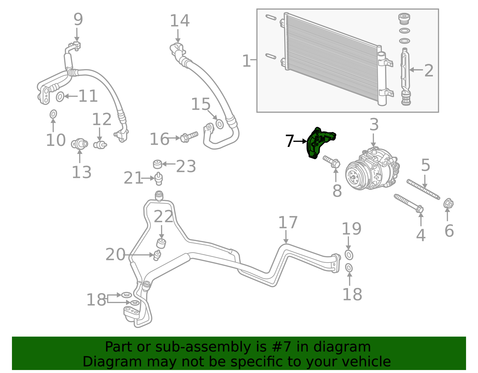 2016-2022 GM Air Conditioning Compressor Bracket 55596095 | Shop Matick ...