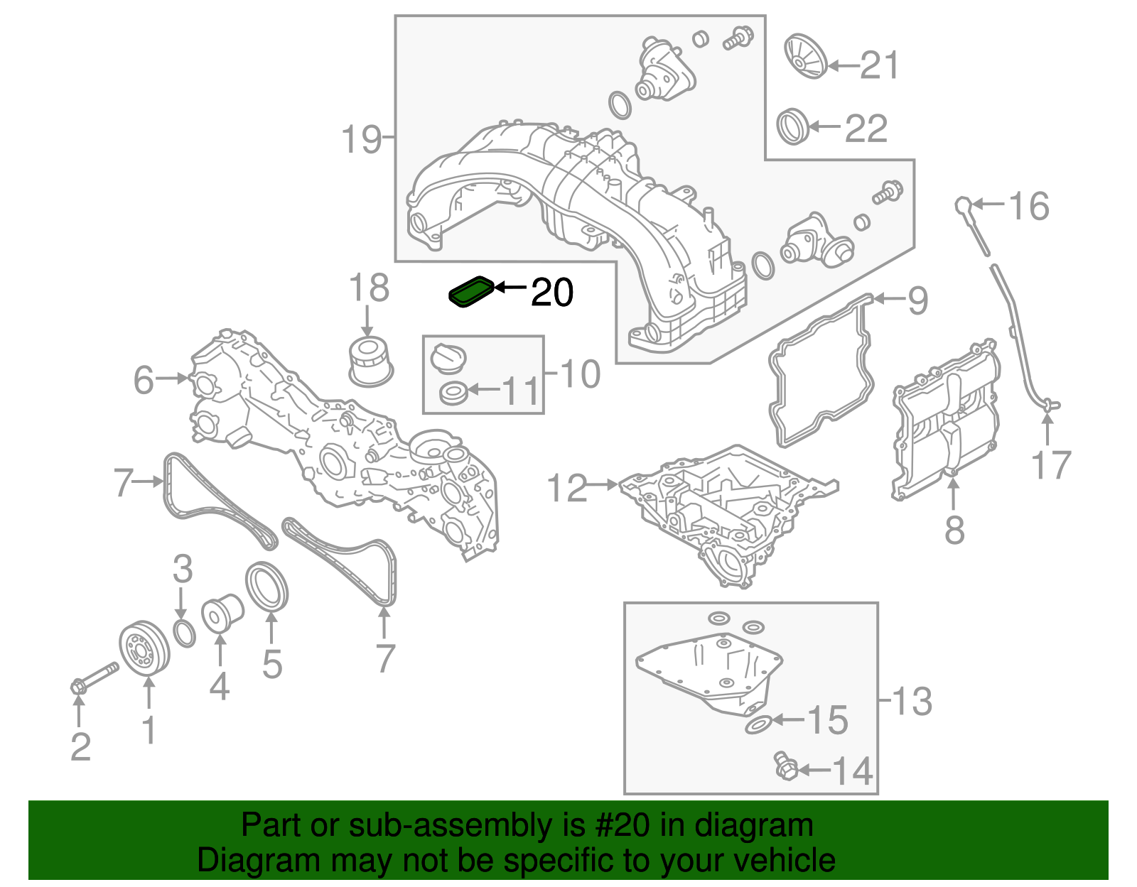 2017-2023 Subaru Gasket 14035AA690 | Subaru Parts Store