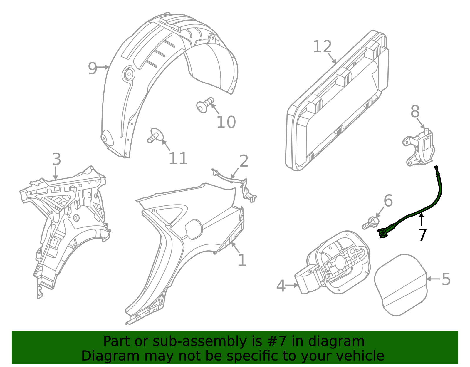 Hyundai - 81590-L1000 - Release Cable - 2020-2025 Hyundai Sonata | OEM ...