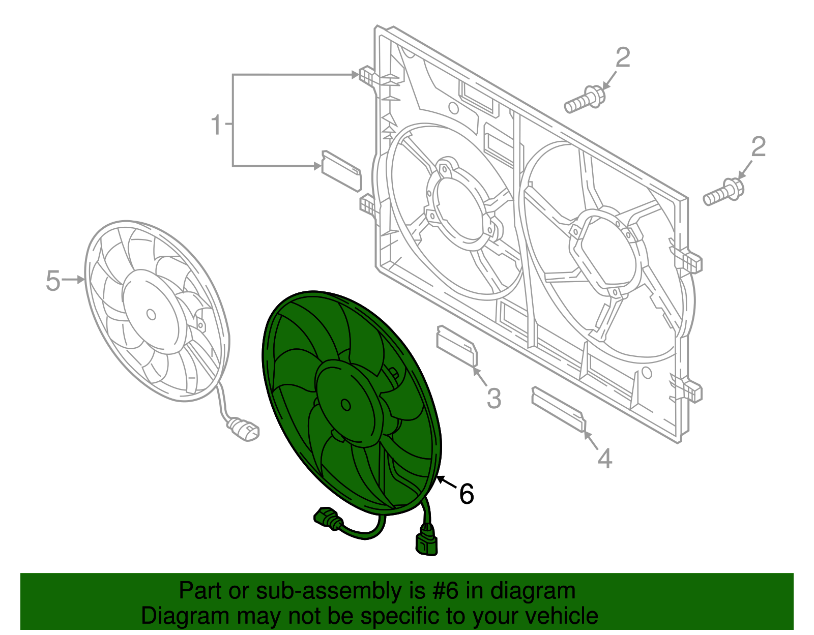 5QN-959-455 - Engine Cooling Fan Motor 2019-2024 Volkswagen | Wolfsburg ...