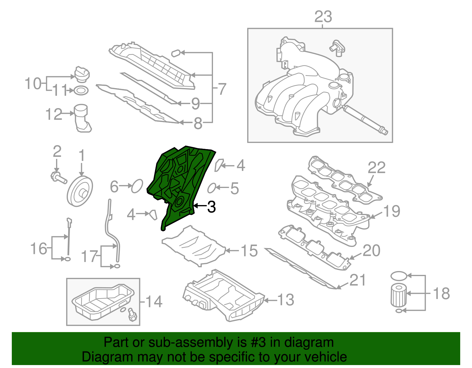 21351-3C731 - Upper Timing Cover 2007-2009 Kia Sorento | Kia.Parts Store