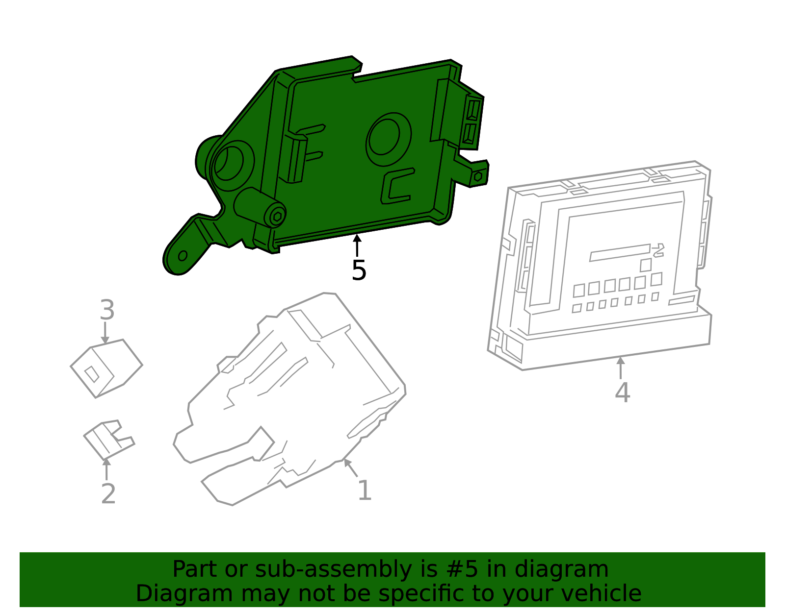 2014-2019 Cadillac CTS Body Control Module Bracket 22961309 | Awesome Parts