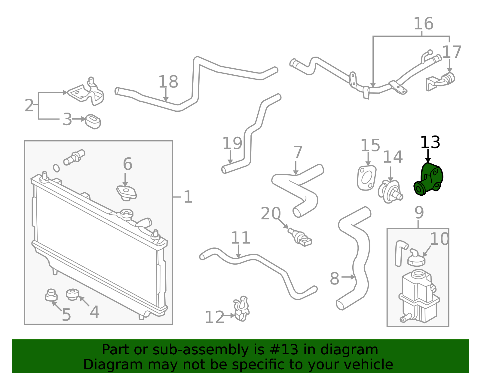 1995-2001 Mazda Protege Thermostat Housing b6bf15172 | TascaParts.com