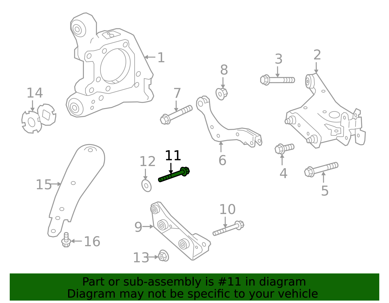 55226-3TA0B - Lower Control Arm Inner Bolt 2019-2025 INFINITI ...