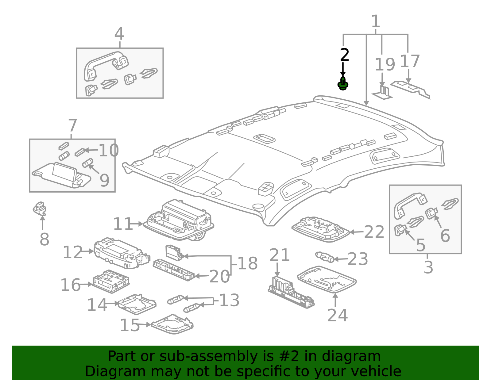 90667-S0D-003D3 - Pkg Tray Trim Clip 2013-2017 Honda Accord | Honda ...