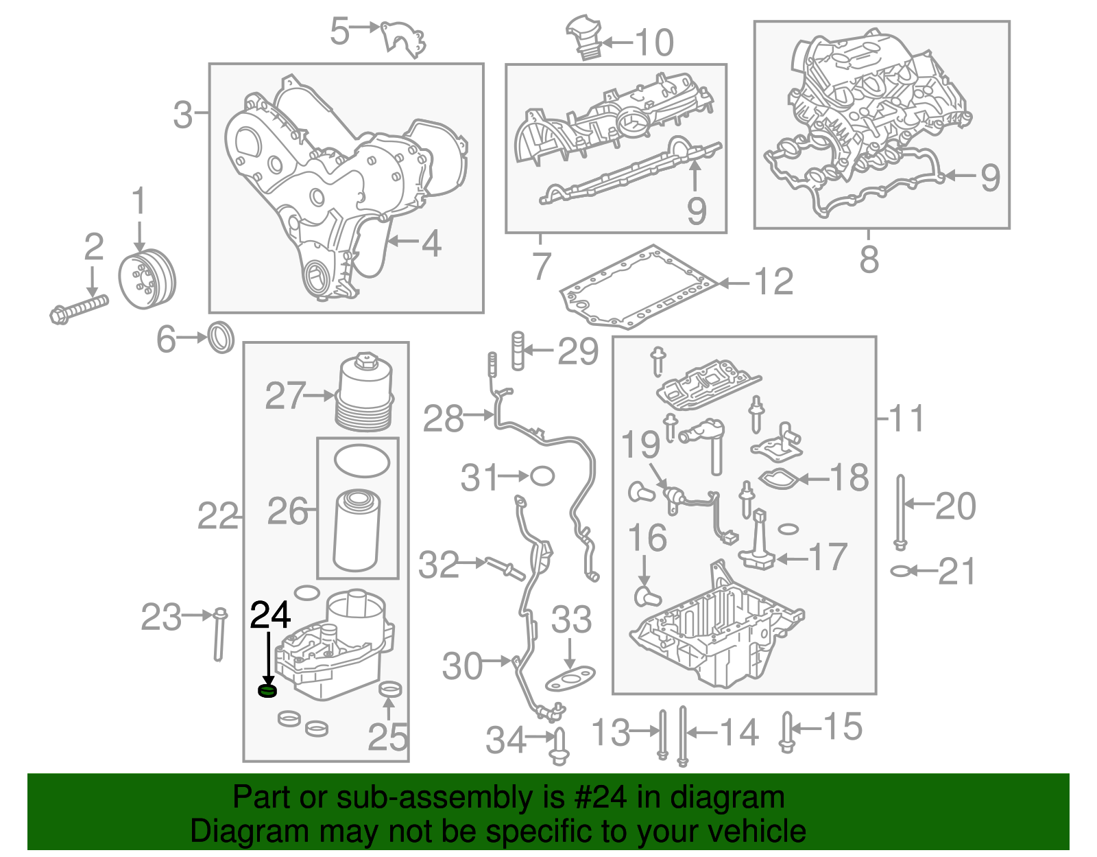 2016-2021 Land Rover | Engine Oil Filter Adapter Seal | LR013162 ...