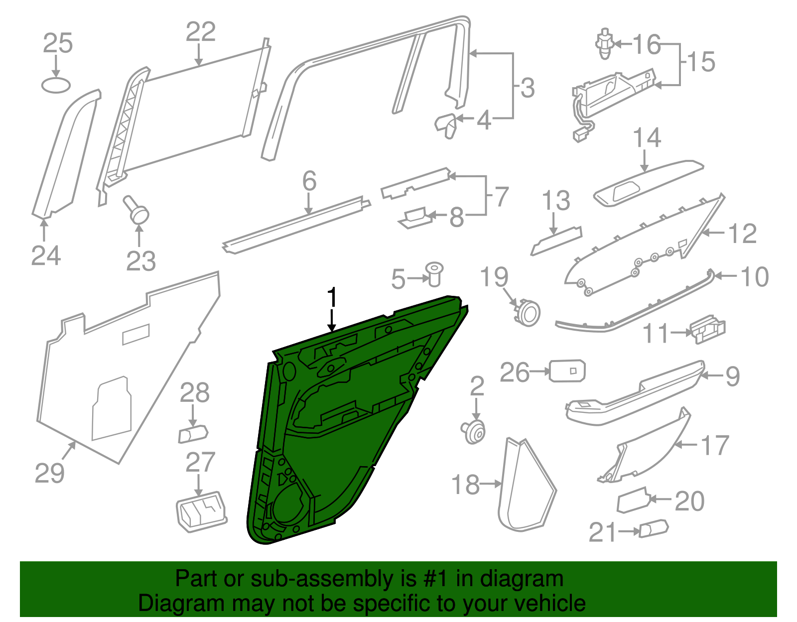 166-730-77-01-9H14 - Door Trim Panel 2016-2019 Mercedes-Benz | Mercedes ...