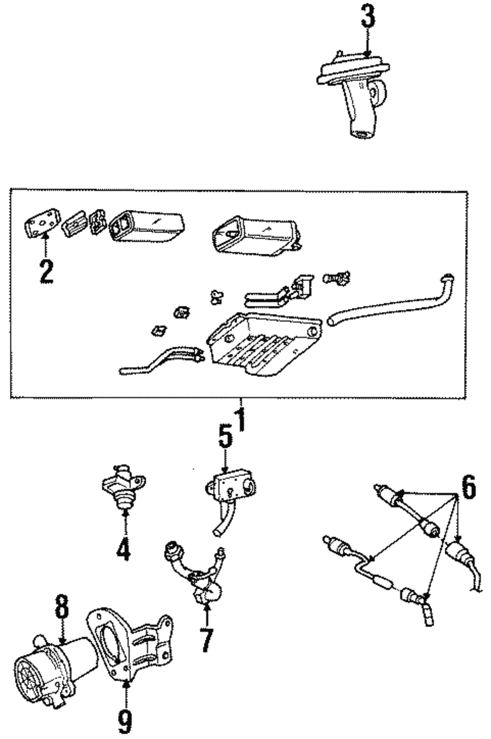1996-1998 Ford Exhaust Gas Re-Circulation (Egr) Pressure Sensor 3W1Z ...