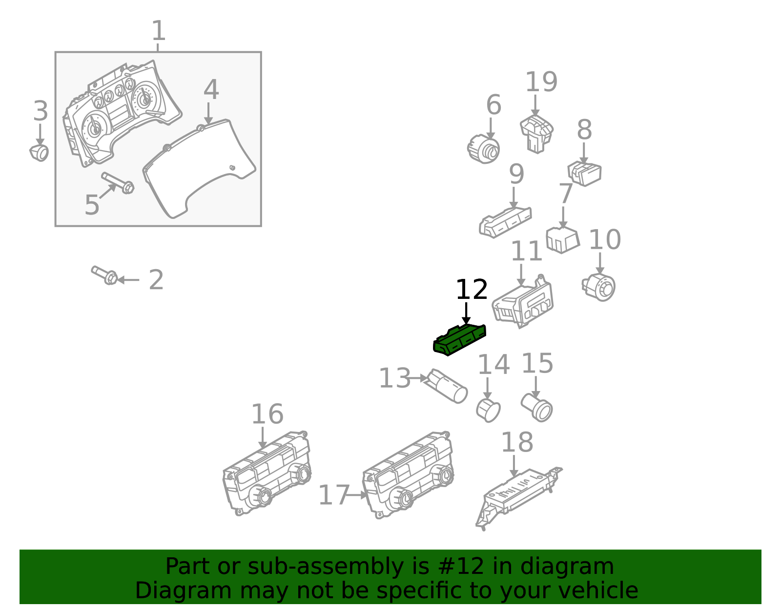 2013-2014 Ford F-150 Motorcraft™ Traction Control Switch SW-7018 ...