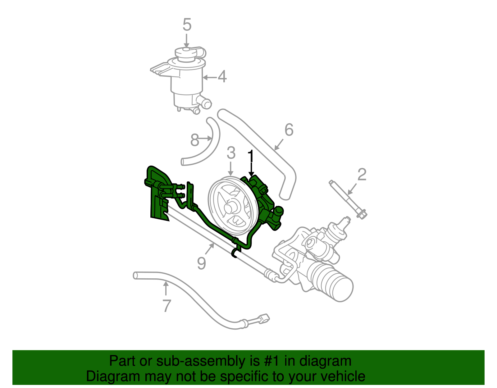 2004-2008 Ford Motorcraft™ Power Steering Pump stp238rm | TascaParts.com
