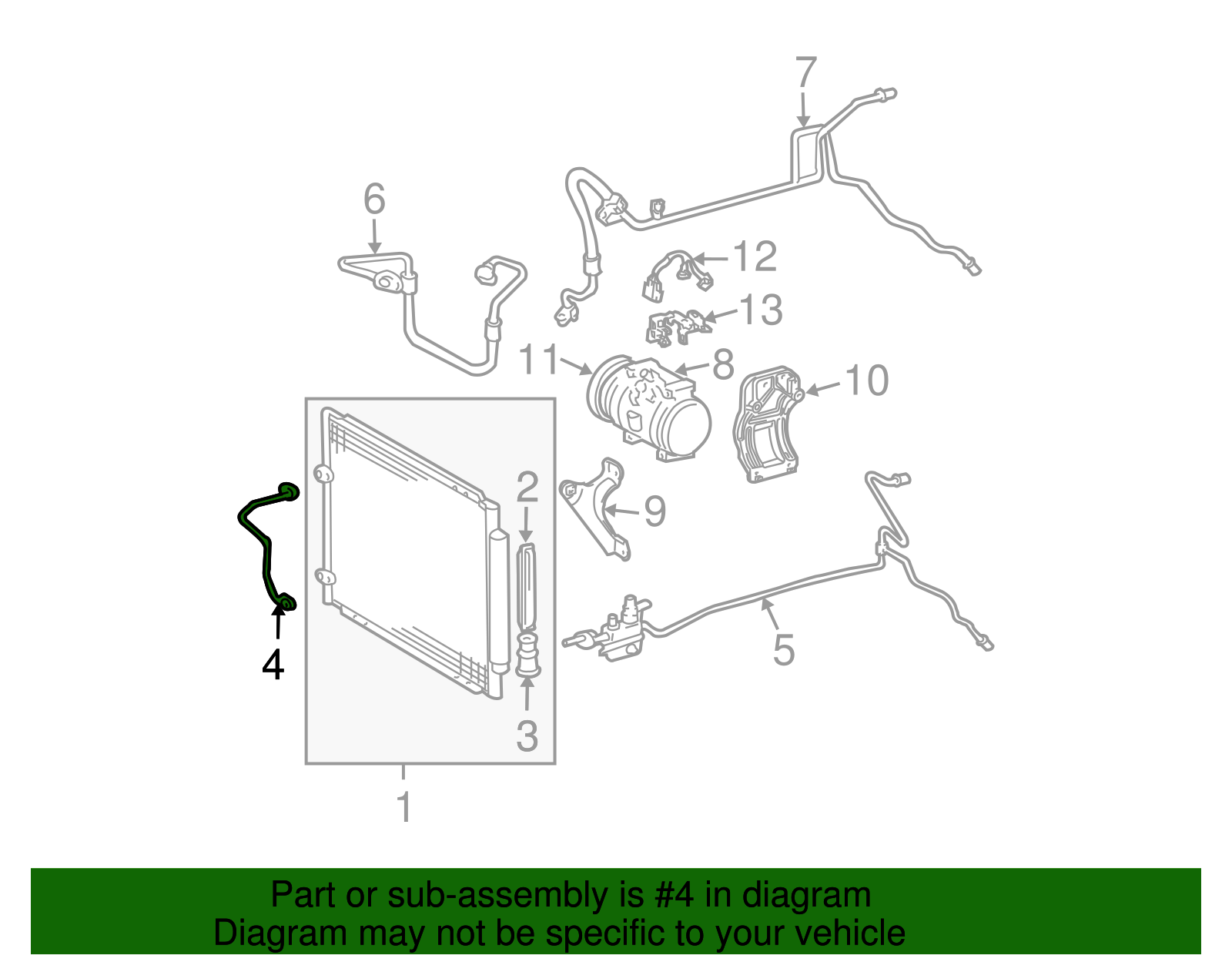 OEM 2004-2010 Toyota Sienna Liquid Line Part # 88716-08270 | Modern ...