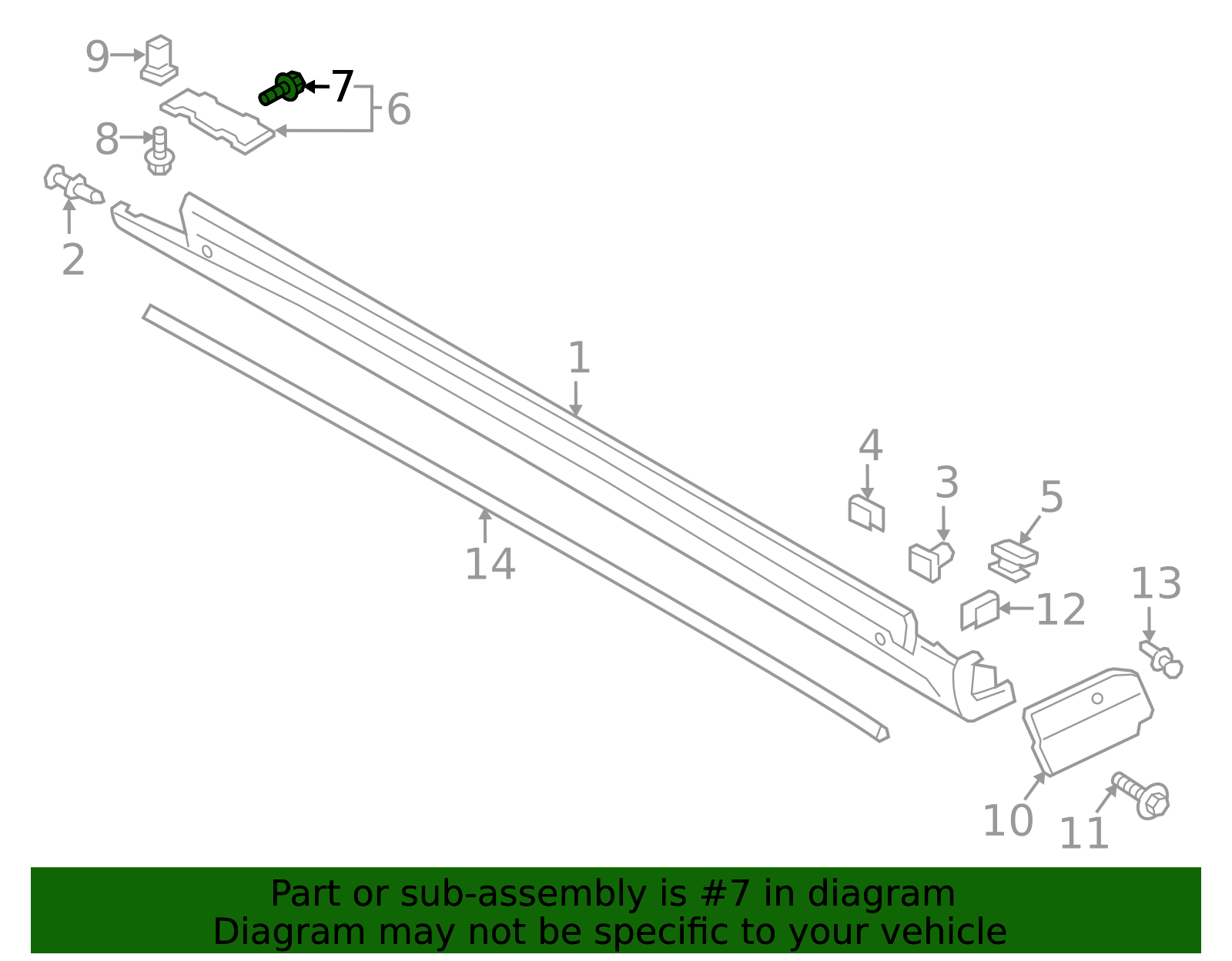 2013-2025 Ford Lower Molding Retainer W716352-S300 | OEM Parts Online