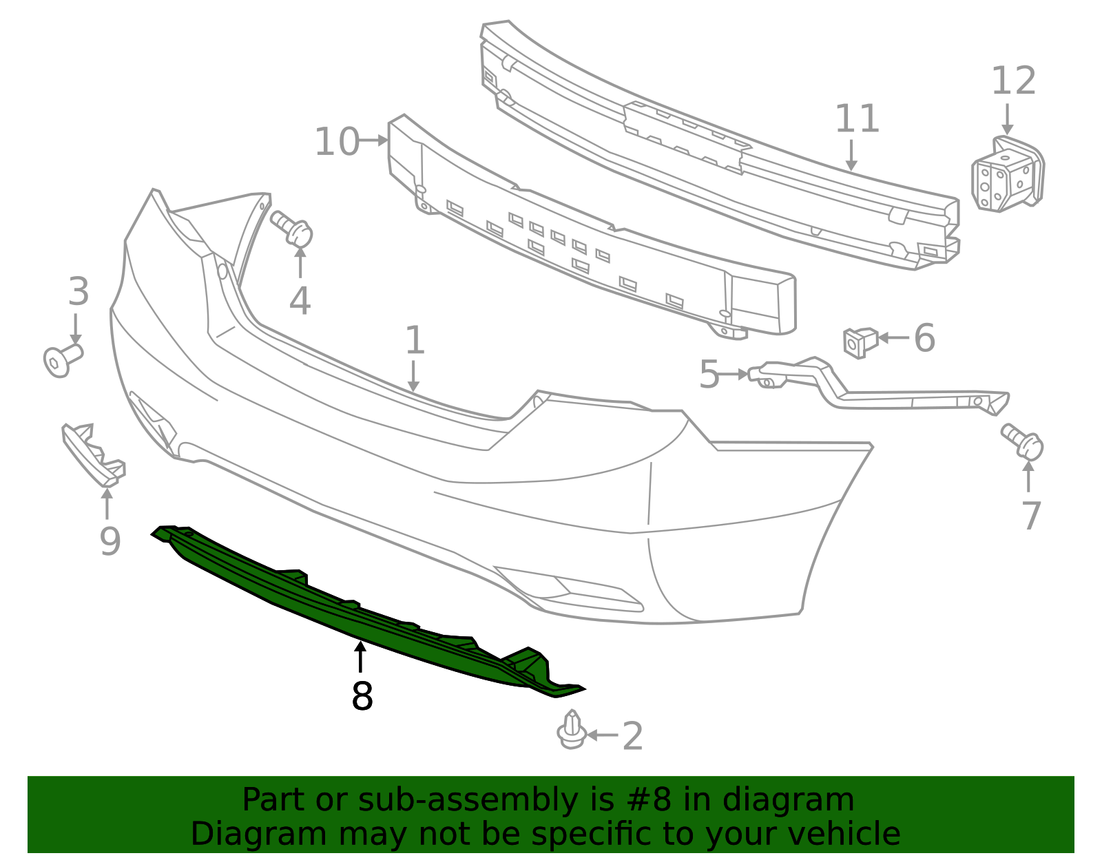 04716-TR3-A90 - 2013-2015 Honda Civic - Face Rear Bumper (Lower) (DOT ...