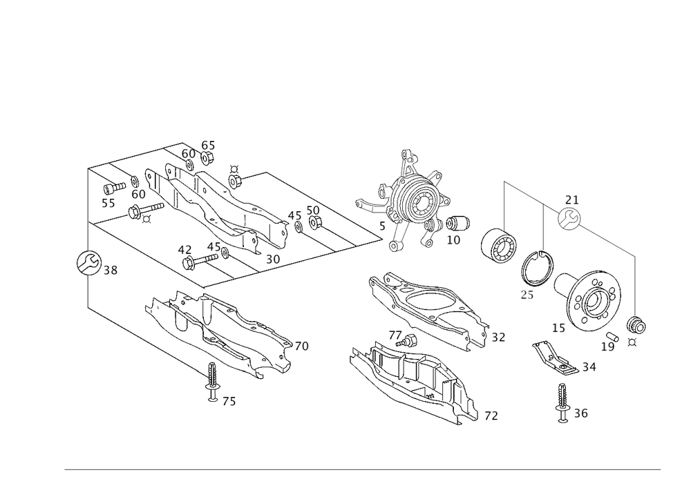 1998-2006 Mercedes-Benz Transverse Control Arm 220-352-11-02 | Benz ...