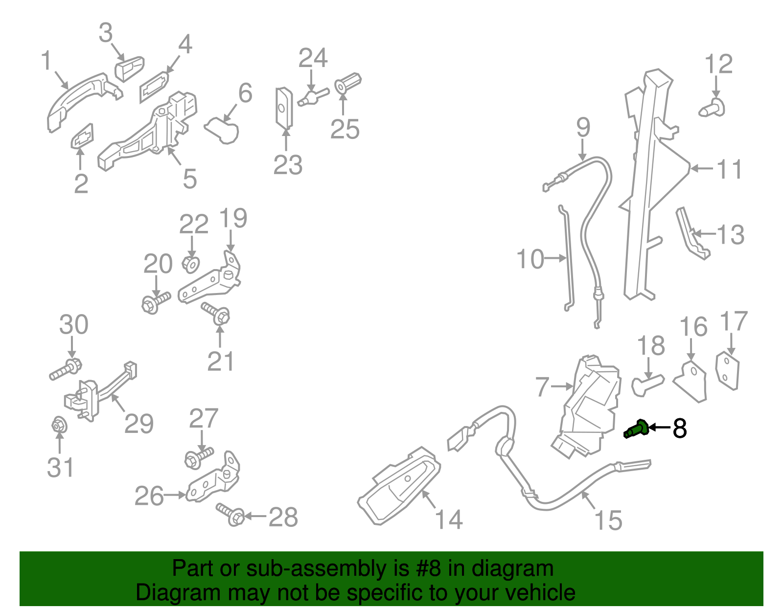2012-2023 Ford Latch Bolt W713733-S900 | OEM Parts Online