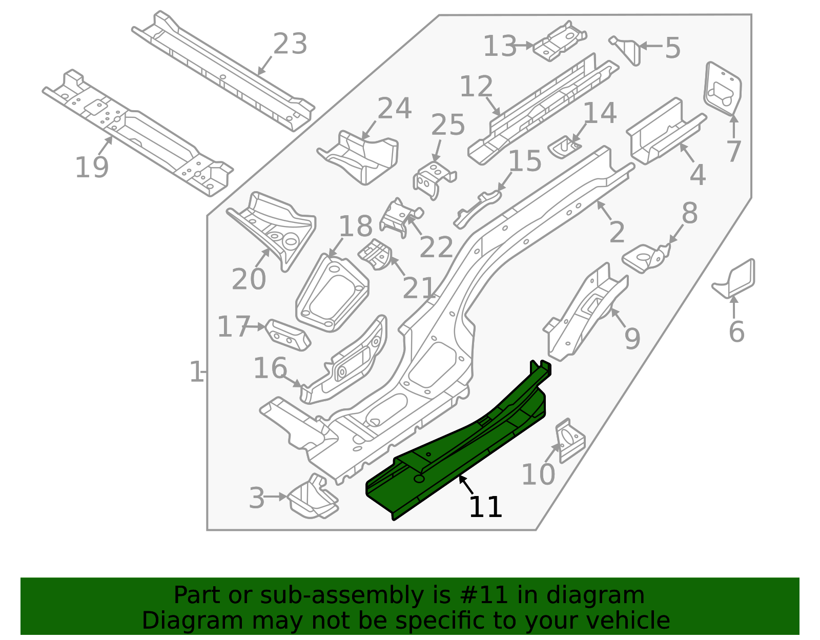 3QF-813-120 - Rail Reinforced - 2018-2025 Volkswagen | VW OEM Parts Outlet