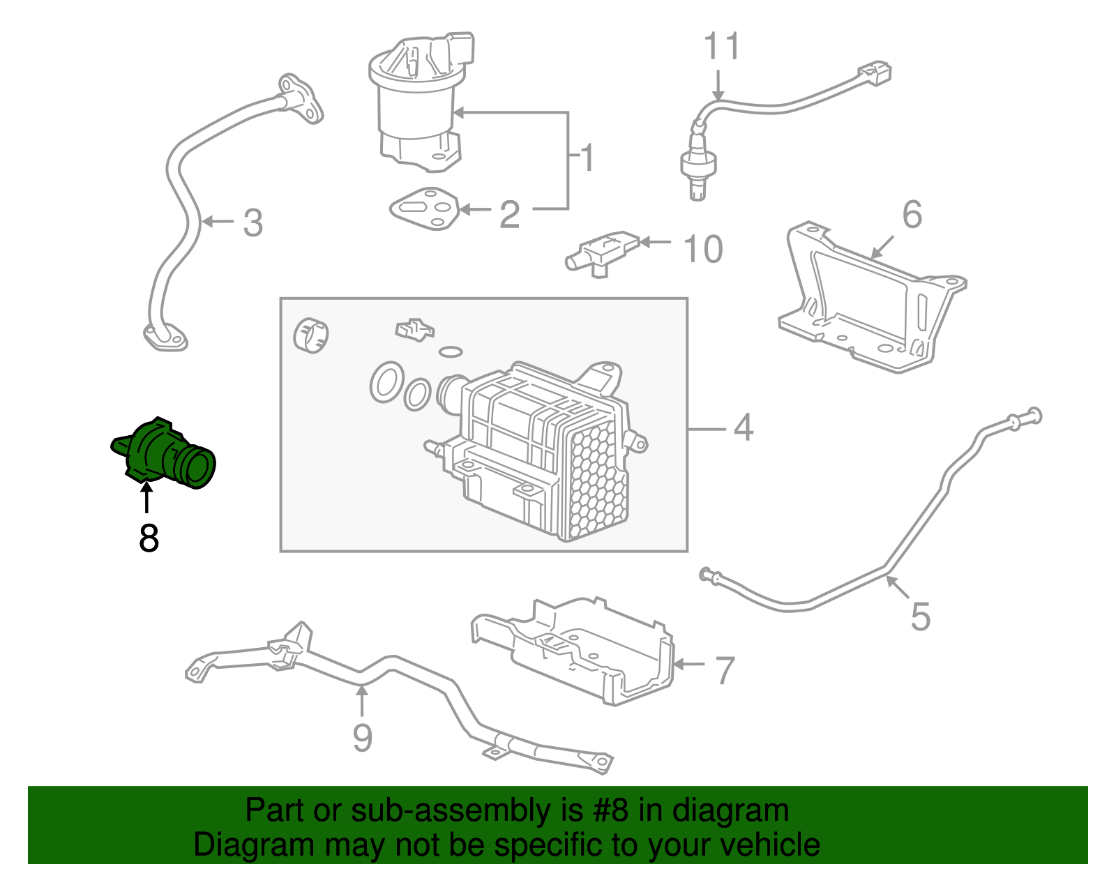 17311-SNA-A01 - Vent Valve 2006-2011 Honda Civic | Honda Parts Online