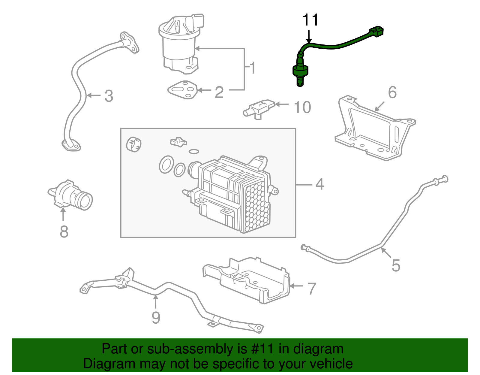 36531-RNE-A02 - Oxygen Sensor 2006-2011 Honda Civic | Honda Parts Online