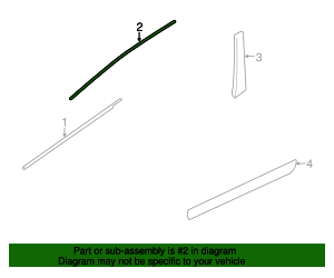 2017-2023 Nissan Frame Molding 80282-6MT1A | Bill Kay Nissan Parts