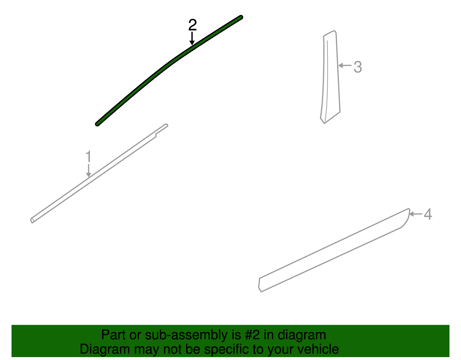 80283-6MT1A - Frame Molding 2017-2023 Nissan | Nissan Parts ...