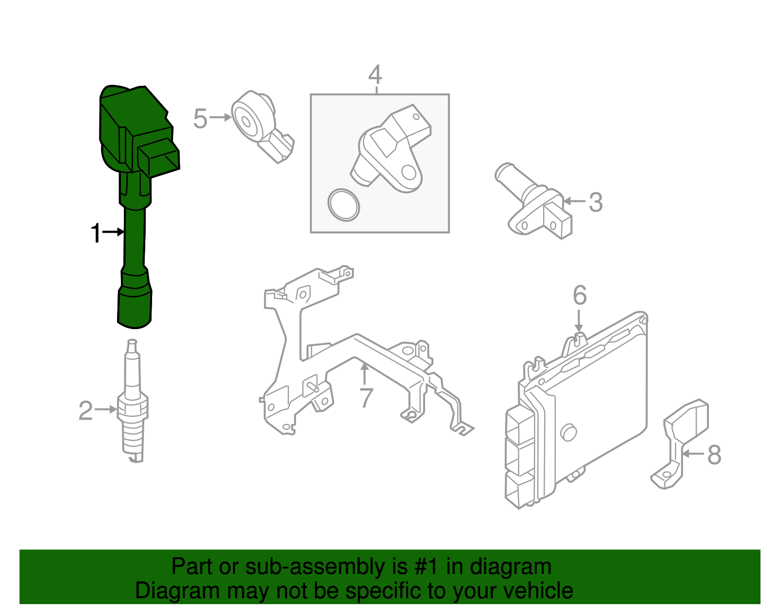 22448-JA11C - Ignition Coil 2007-2025 Nissan | Group 1 Auto Parts